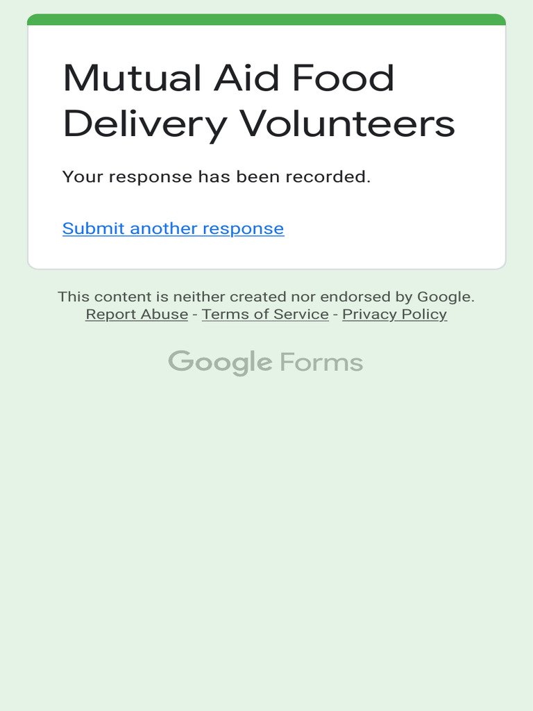 Mutual Aid Food Delivery Volunteers | PDF