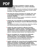 CSEC Family and Resource Management | PDF | Family | Credit