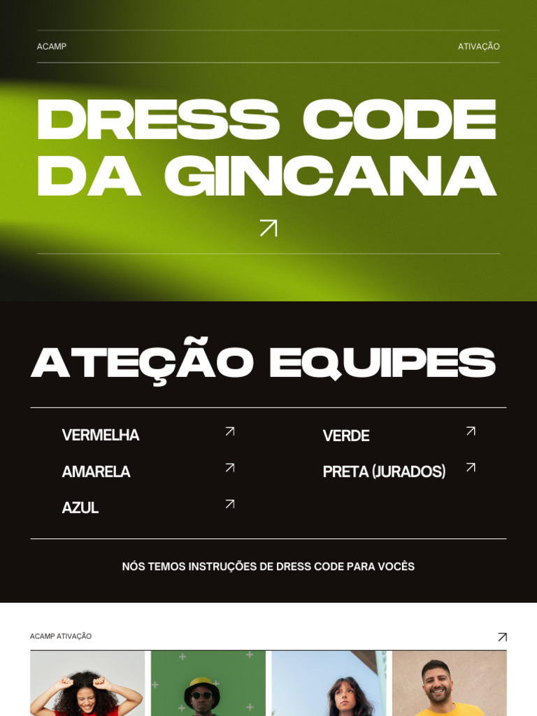 Dress Code Gincana ACAMP: Regras e Dicas | PDF