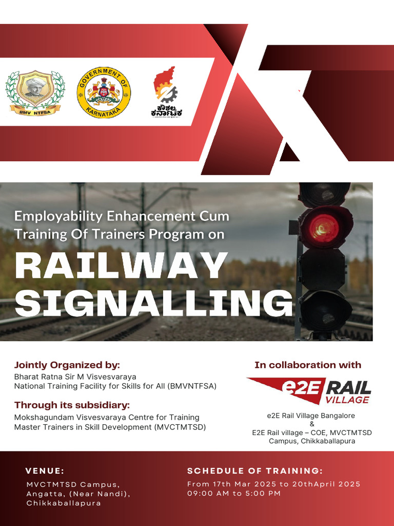 BMVNTFSA Training Schedule 2025 | PDF | Bangalore | Rail Transport