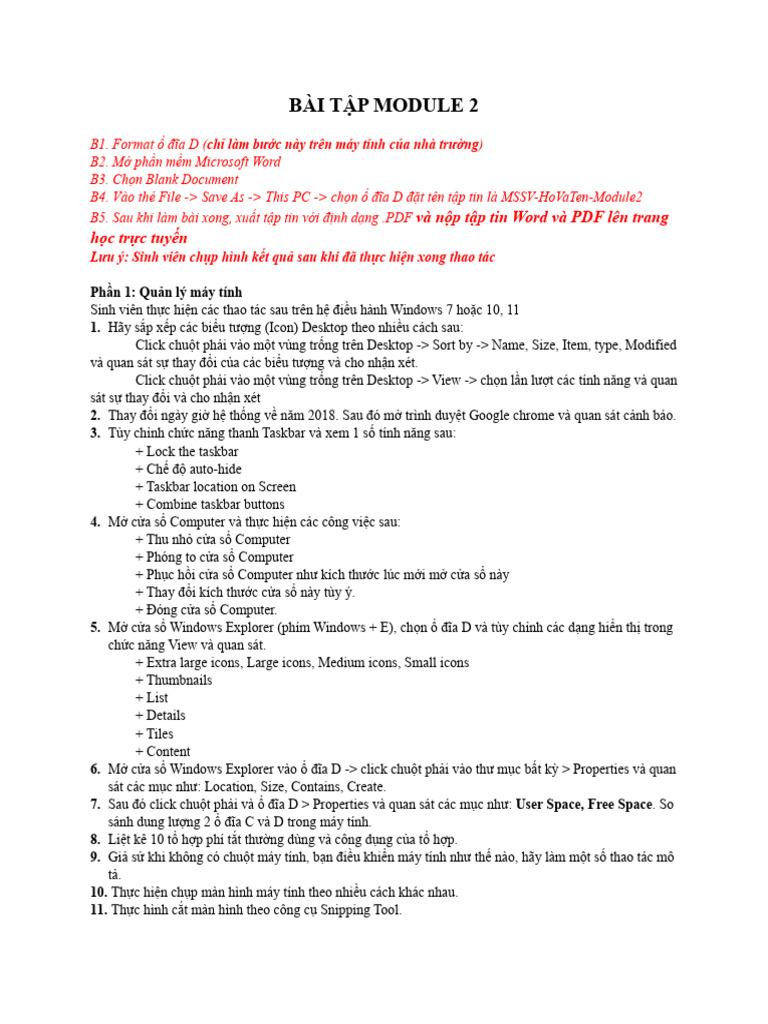 BaiTap Module2 | PDF