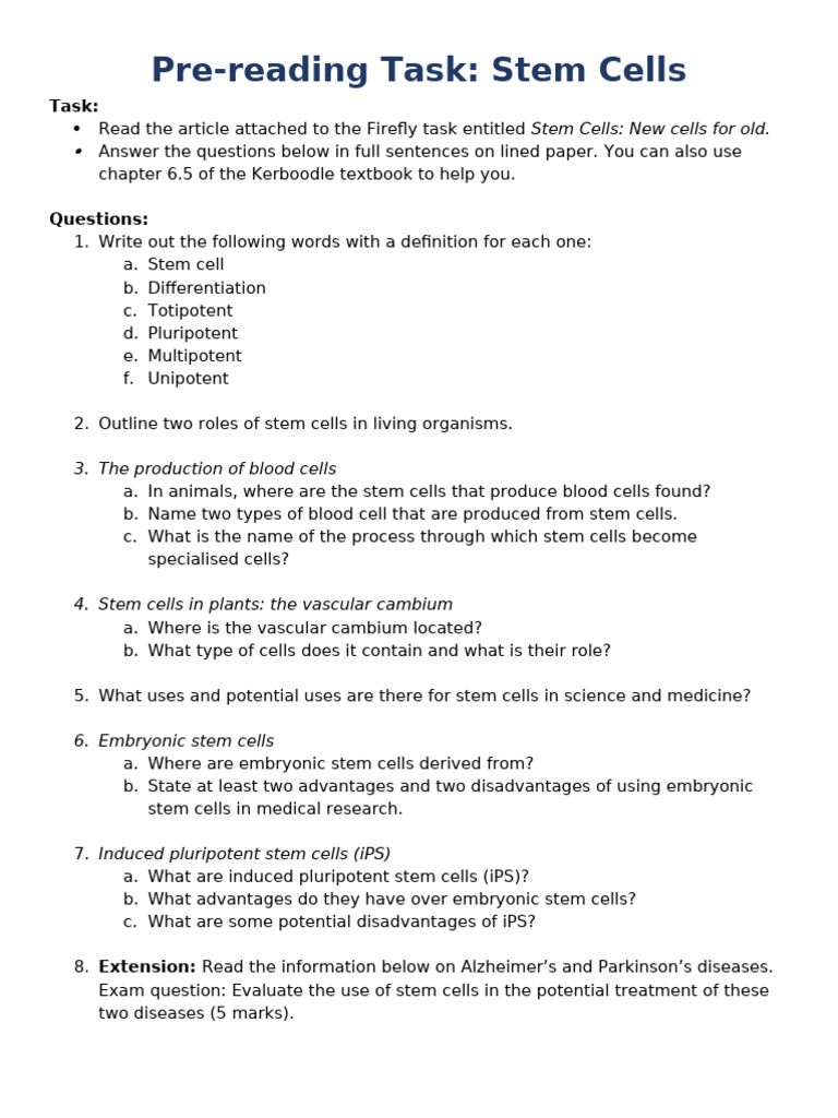 4. Stem cells PRT | PDF