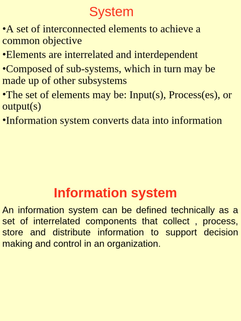 Information Systems-CLASS 1 | PDF | System | Information System
