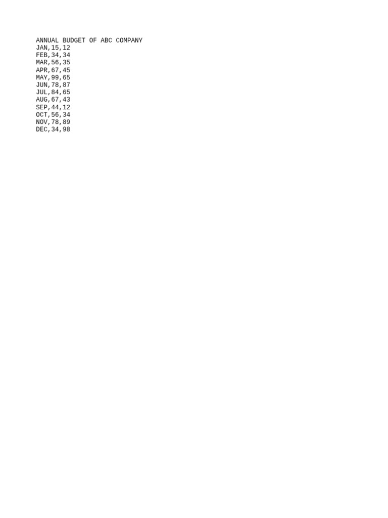 ABC Company Annual Budget Overview | PDF