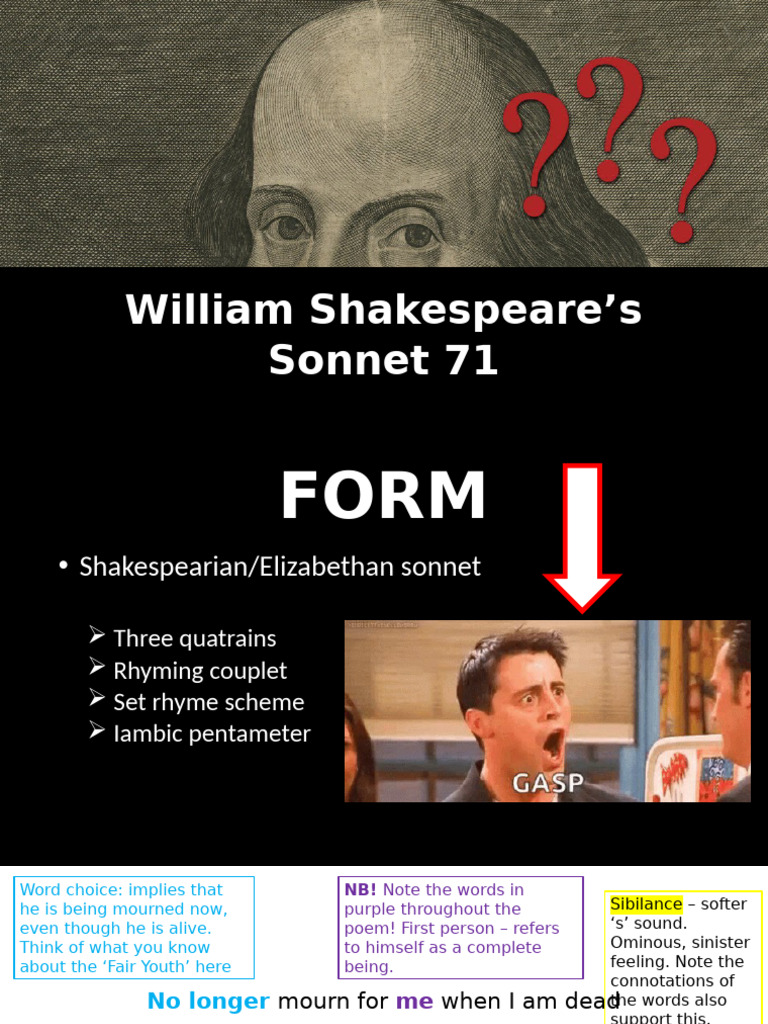 Shakespeare - Sonnet 71 | PDF | Sonnets | Stanzaic Form