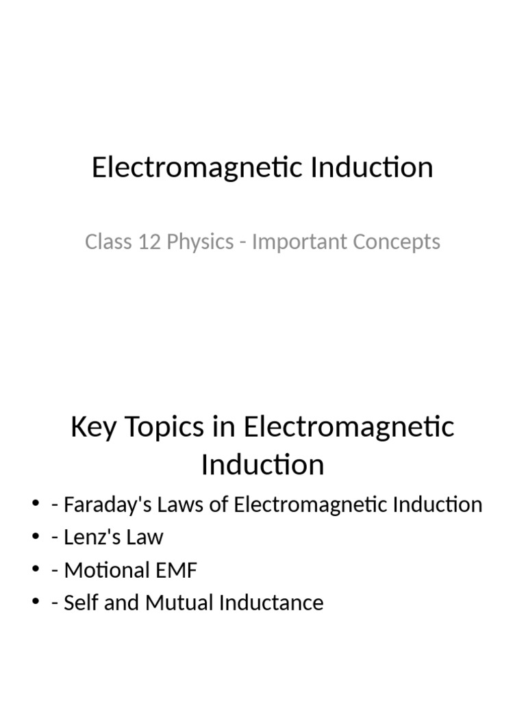 Electromagnetic_Induction | PDF