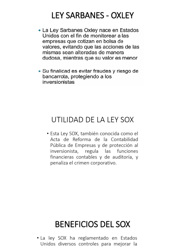 SEMANA_3__LEY_SARBANES__OXLEY | PDF