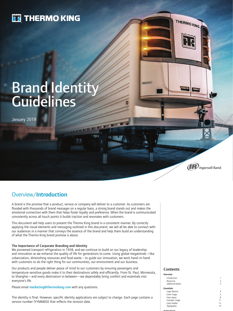 2019-02 Thermo King Brand Identity Guidelines | PDF | Rgb Color Model | Adobe Photoshop