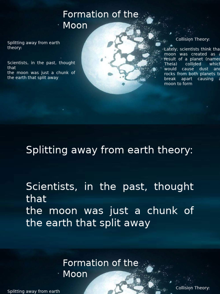 Moon Formation Theories Explained | PDF | Moon | Planetary Science