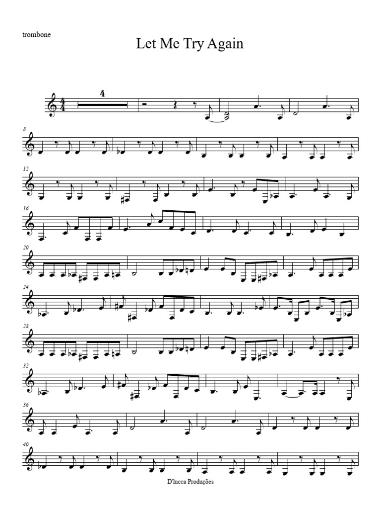 Let Me Try Again Trombone | PDF