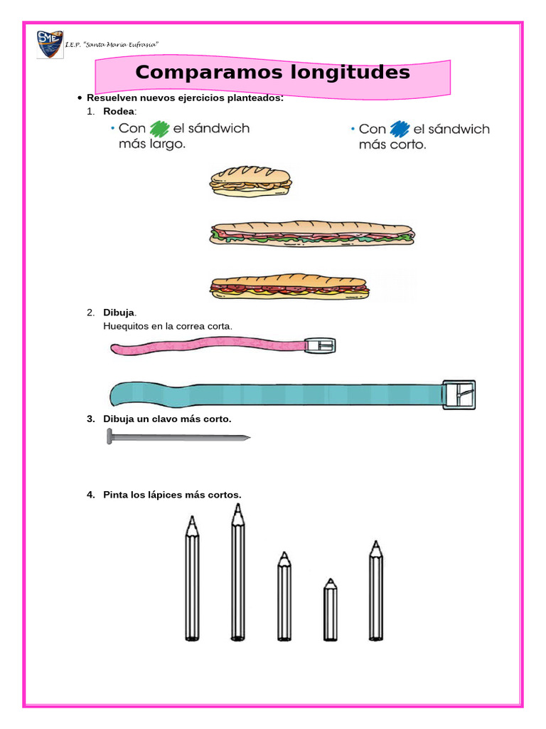 Comparamos Longitudes | PDF