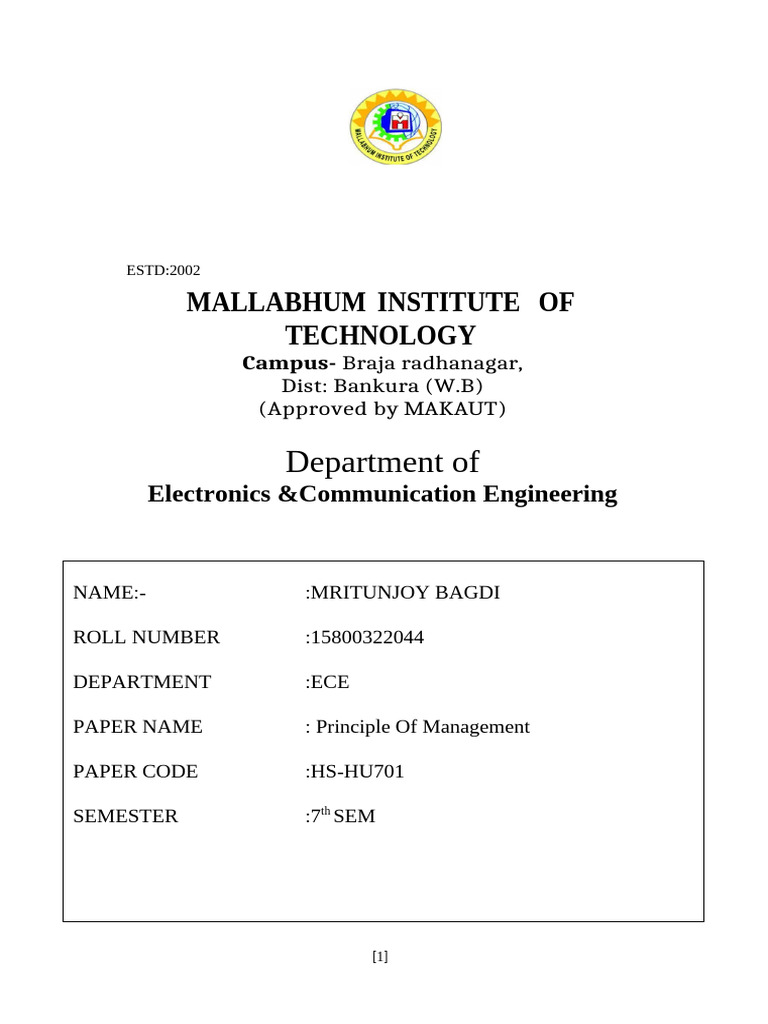 15800322044-Mritunjoy Bagdi-Hs-Hu701 | PDF | Leadership | Decision Making