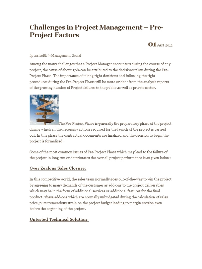 Challenges in Project Management | PDF | Project Management | Economies