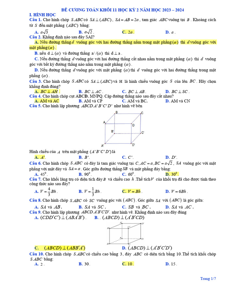De Cuong hk2 11 2324 | PDF