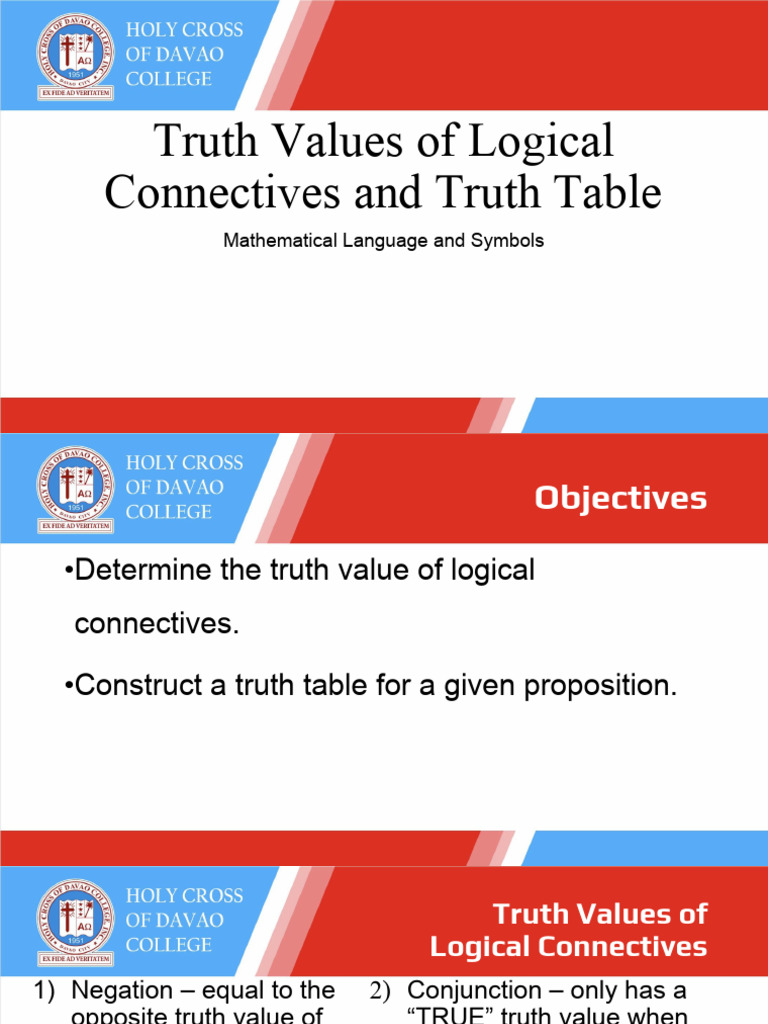 Propositions and Truth Table | PDF | Truth | Semantics