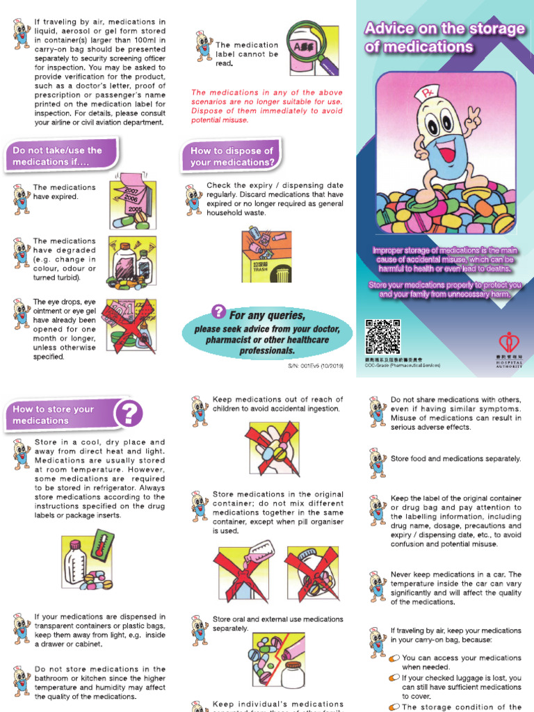 Advice On The Storage of Medications | PDF