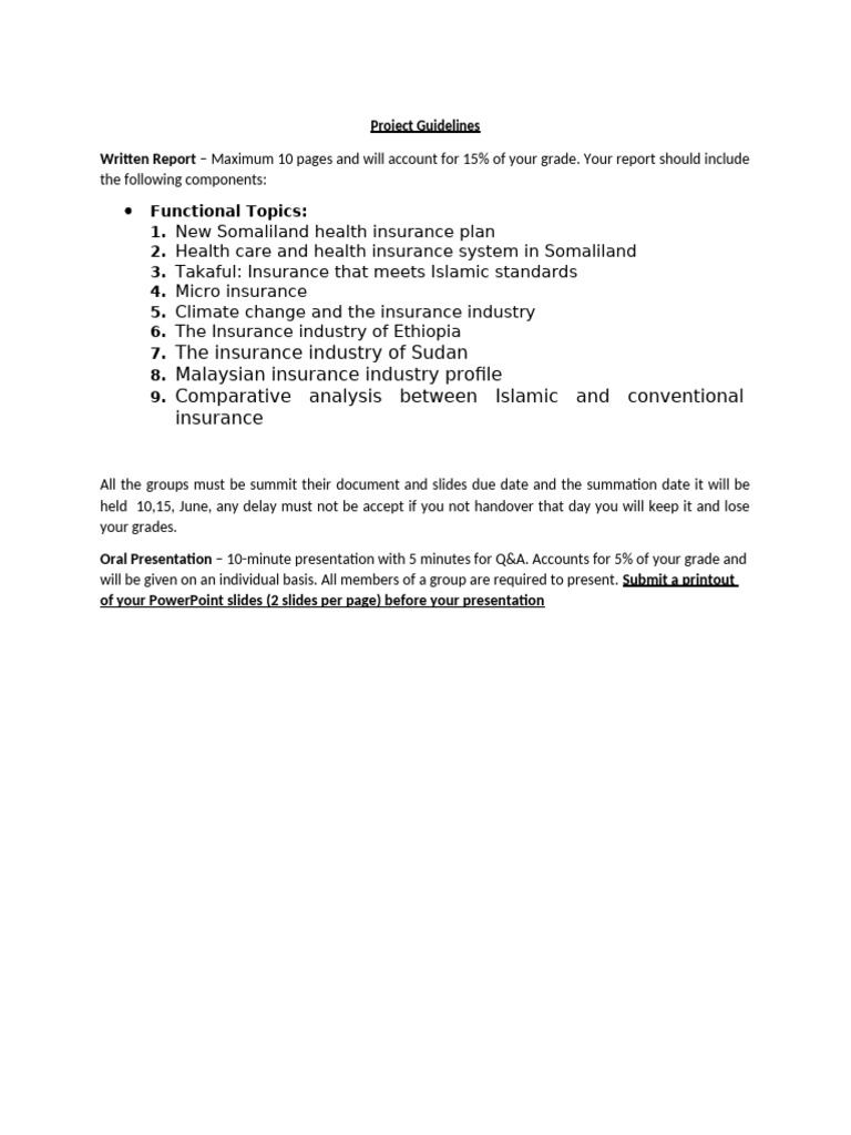 Project Guidelines | PDF