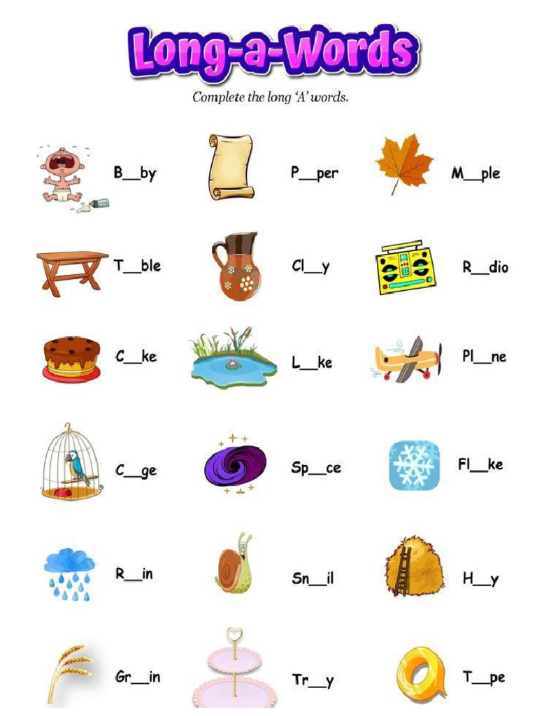 Long /I/ Sounds Worksheet | PDF