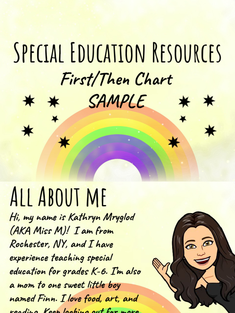First/Then Chart for Special Education | PDF