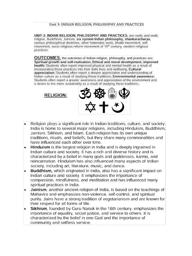 Unit 3 Indian Religion Philosophy Pdf