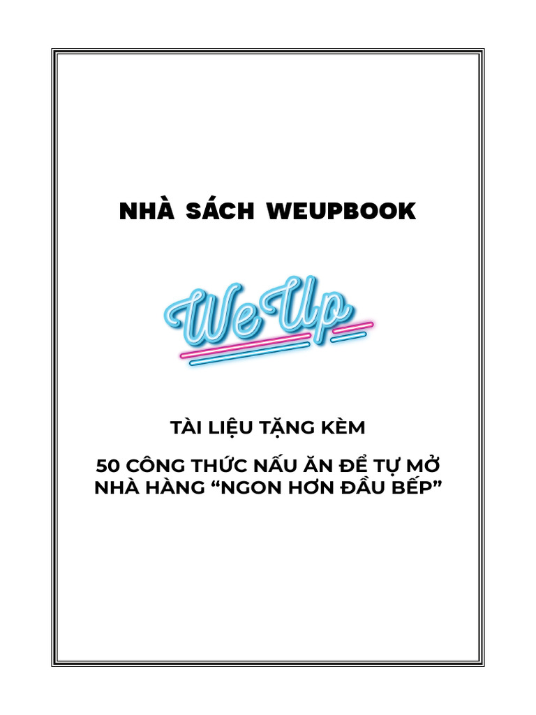 Chuong 1 - 50 Cthuc Nau An | PDF