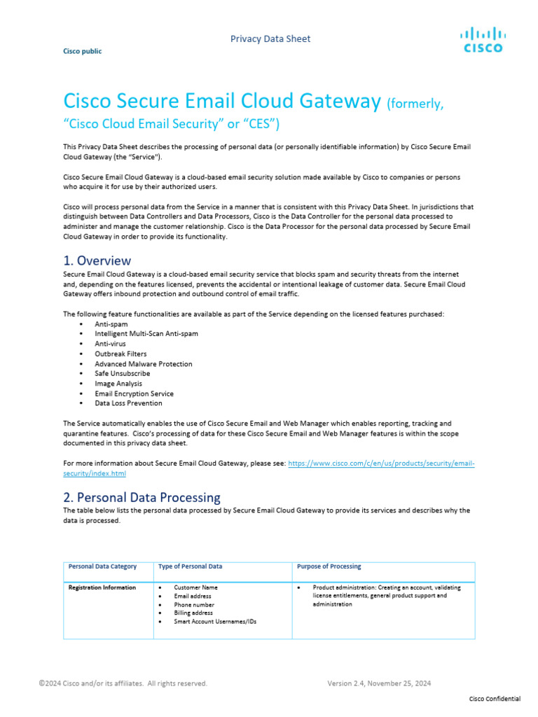 cisco-ces-privacy-data-sheet | PDF | Cloud Computing | Computer Security
