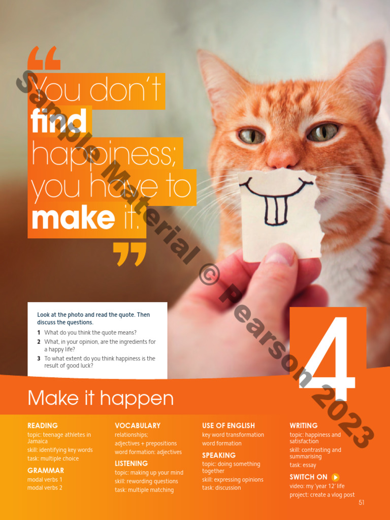 Gold Experience B1+ U4 - Student's Book | PDF | English Language | Verb