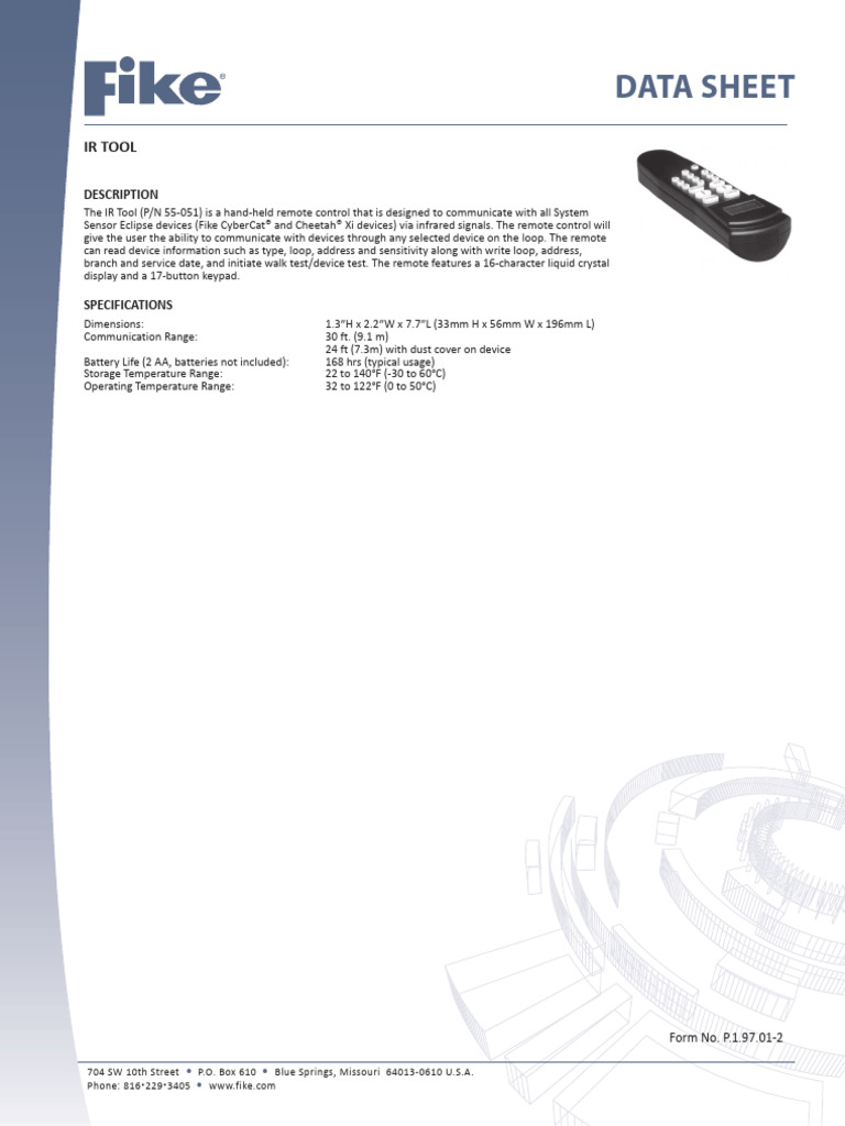 P19701 IR Tool | PDF