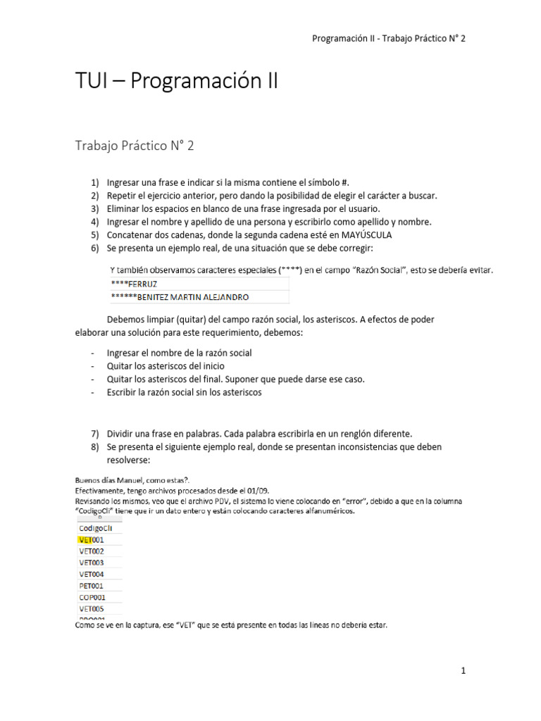 Tui - Programacion II - TP2 | PDF