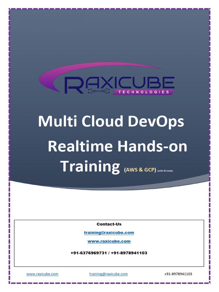 Multi Cloud DevOps Training Raxicube Technologies | PDF | Version Control | Cloud Computing