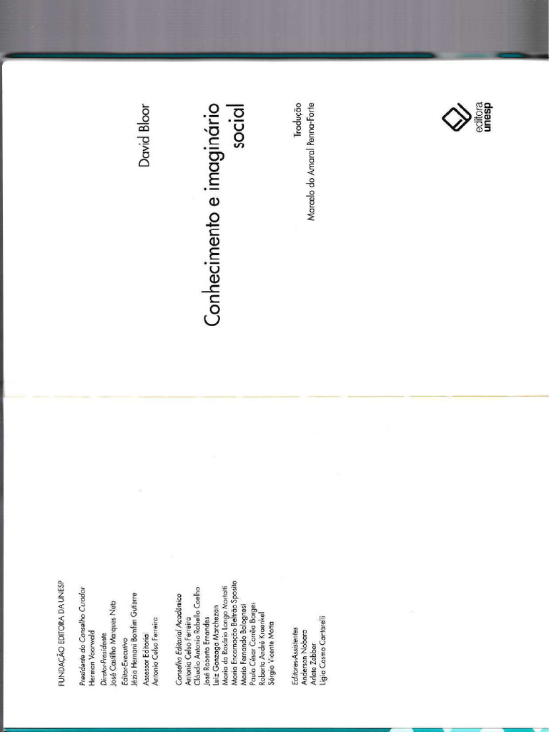Conhecimento e Imaginário Social - David Bloor (Prefácio e Cap 1) | PDF