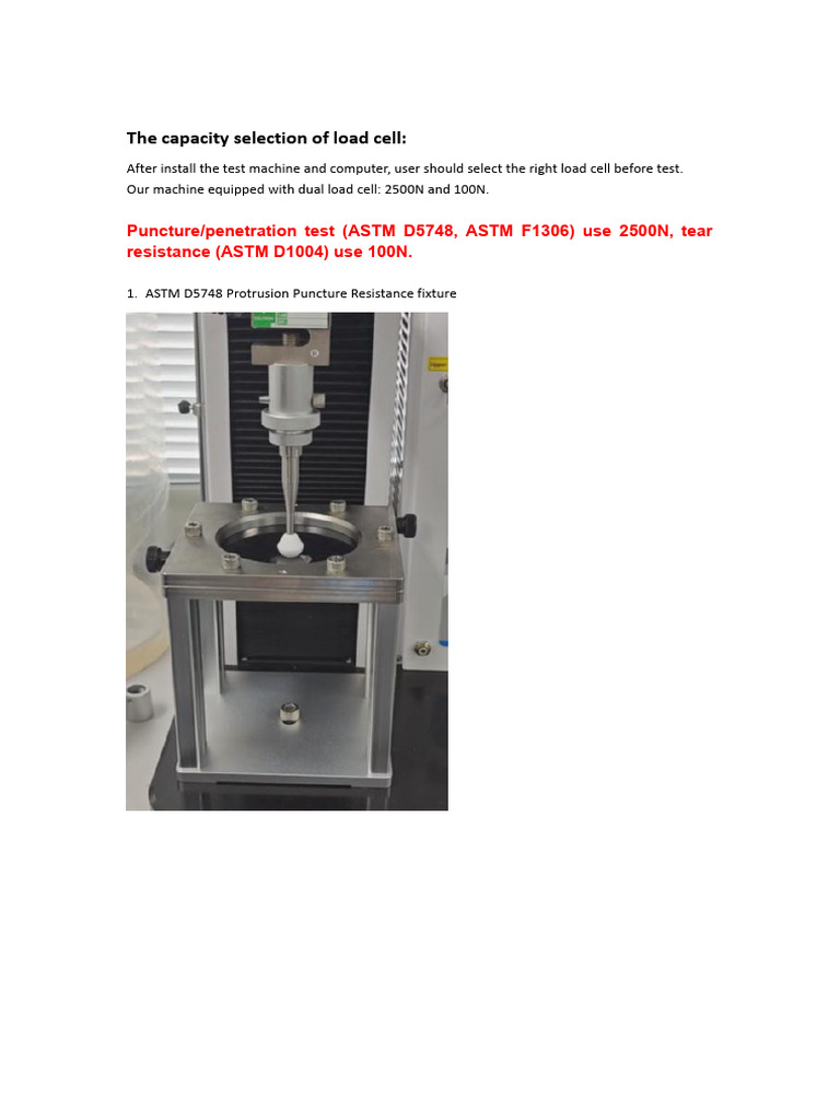 Load Cell Selection for ASTM Testing | PDF