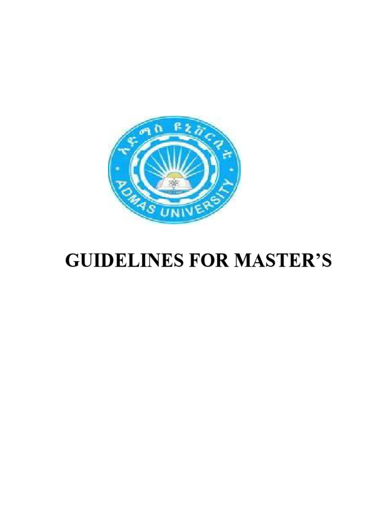 Guideline For Masters Degree Thesis Writing 2025 | PDF | Thesis | Data ...