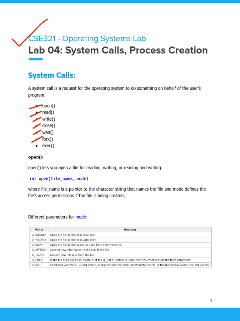 Lab 4_System Calls, Process Creation | PDF | Concurrent Computing | Software