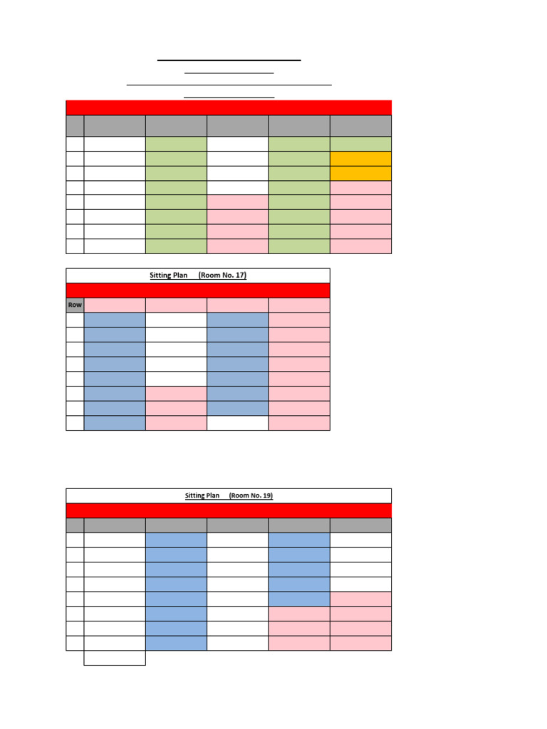 Mid Term Sitting Plan SP 2025 | PDF