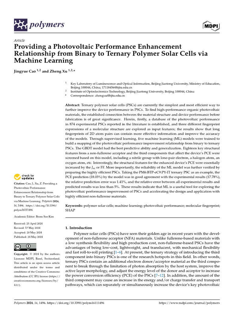 Providing a Photovoltaic Performance Enhancement Relationship from ...