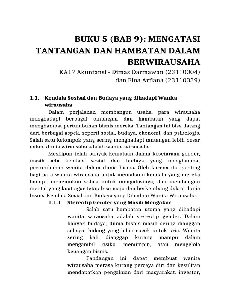 PROJECT UAS ENTREPREUNERSHIP | PDF