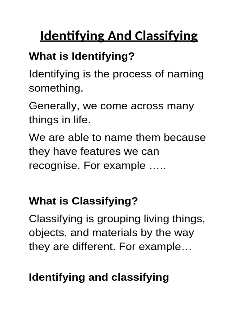 Identifying and Classifying Concepts | PDF