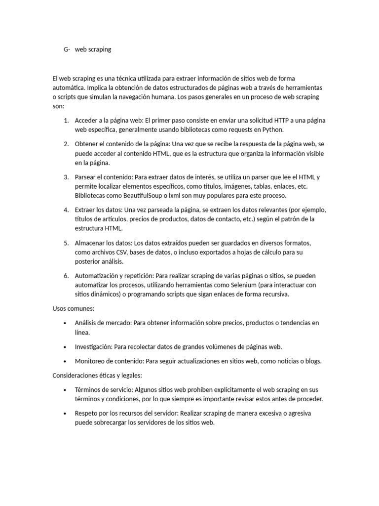 Web Scraping | PDF | Red mundial | Internet y web