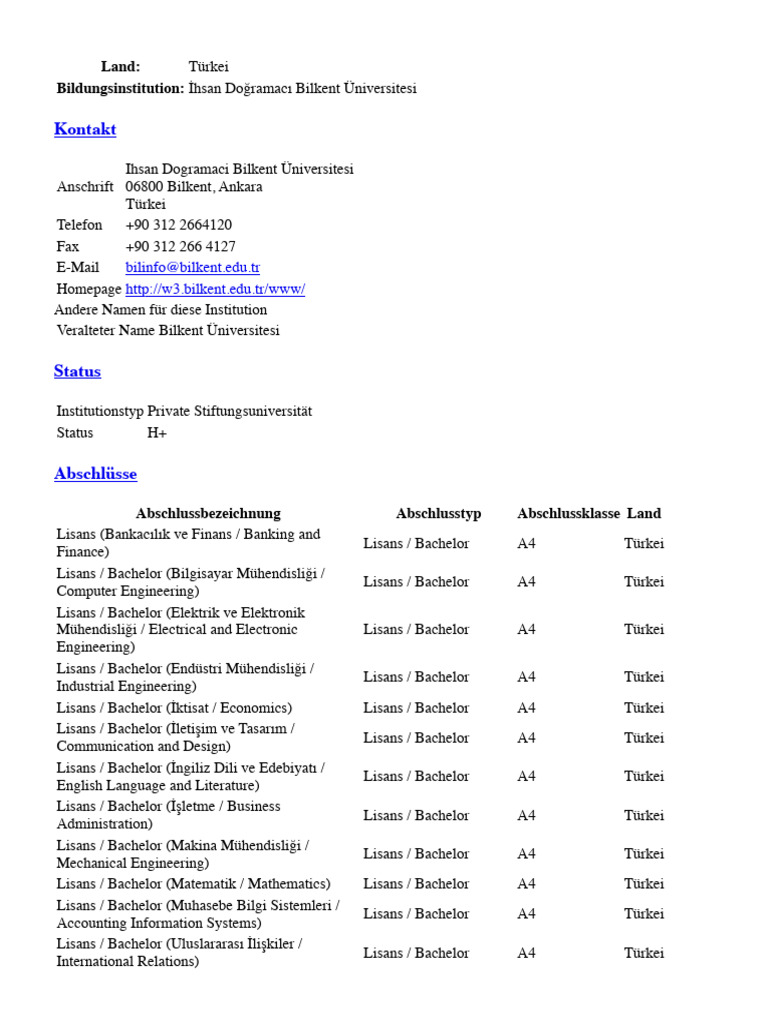 Anabin_BSc_Bilkent_A4_H+ | PDF