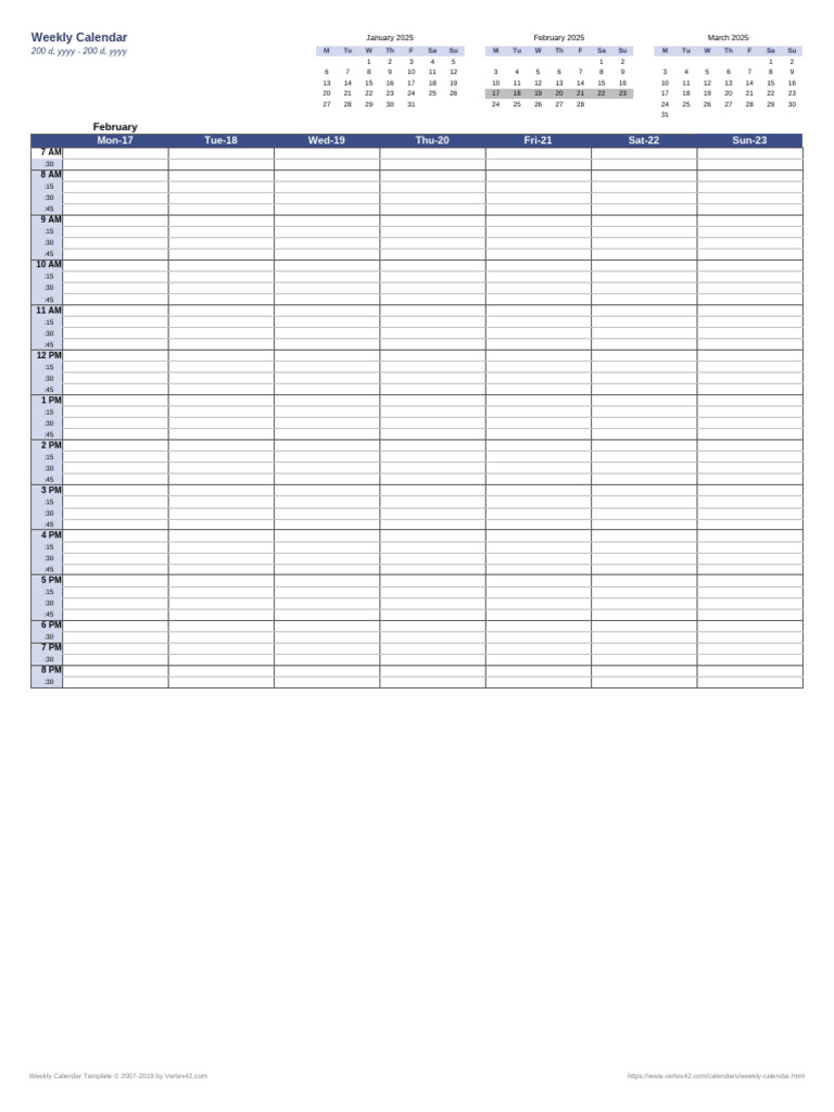 Weekly Calender | PDF