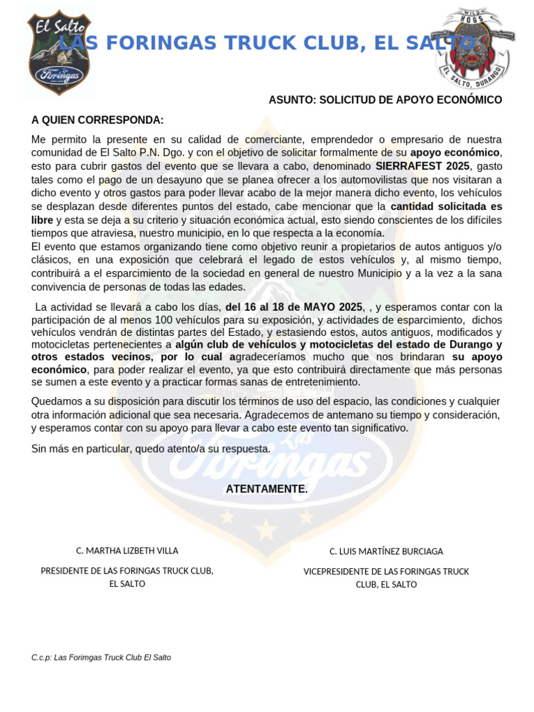 Solicitud de Apoyo Economico Corregida | PDF