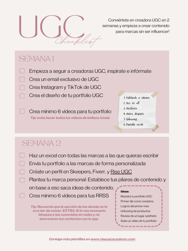 Guía para Crear Contenido UGC Rápido | PDF