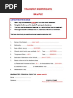 Transfer Certificate Template 1 1 | PDF