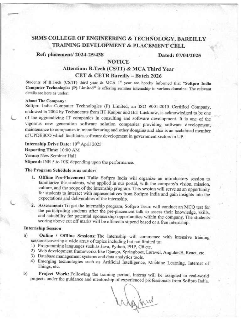 Softpro India Computer Technologies (P) Limited | PDF