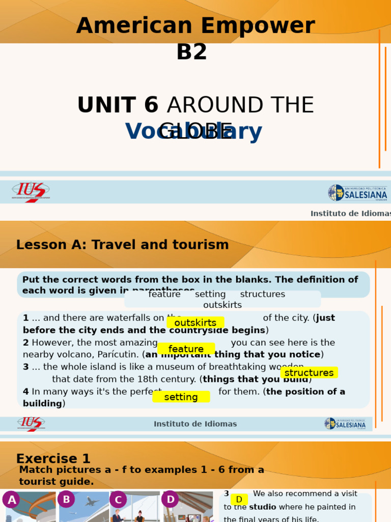 B2 - U6 - Vocabulary Summary - PPT | PDF