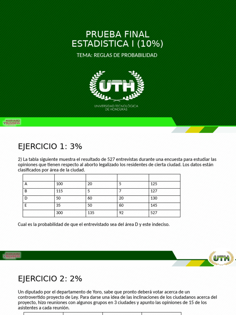 Prueba Final Estadistica I1 2023 3 | PDF