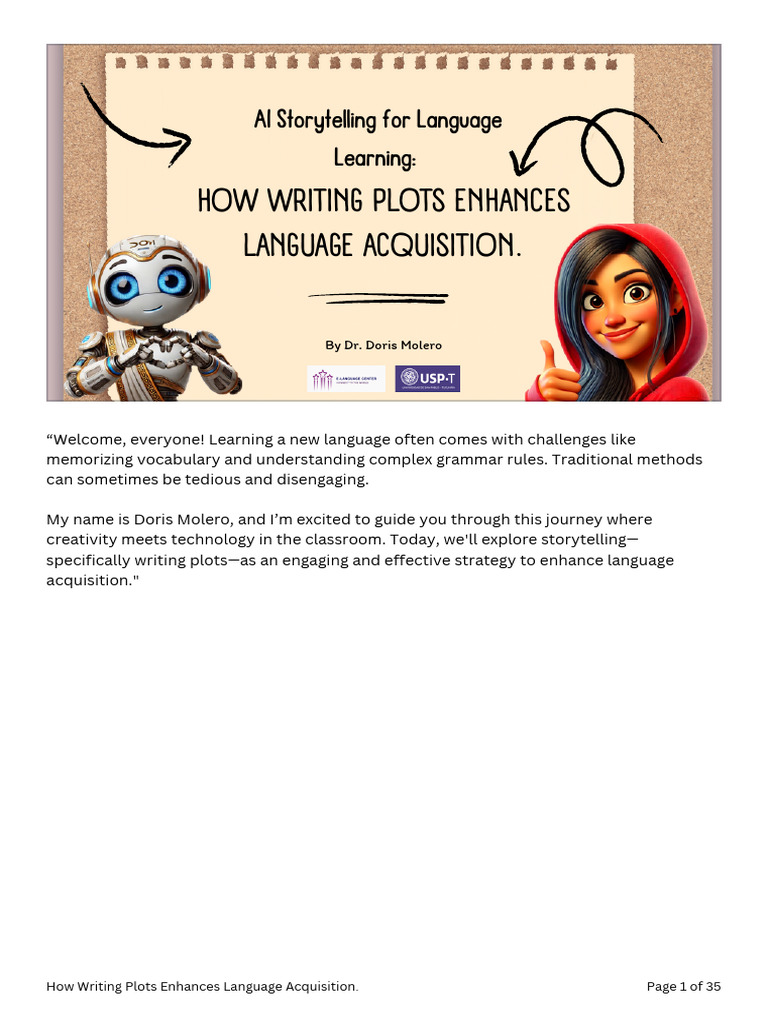 How Writing Plots Enhances Language Acquisition. Notes | PDF | Language ...