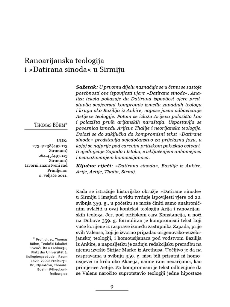 Bohm Datirana Sinoda | PDF