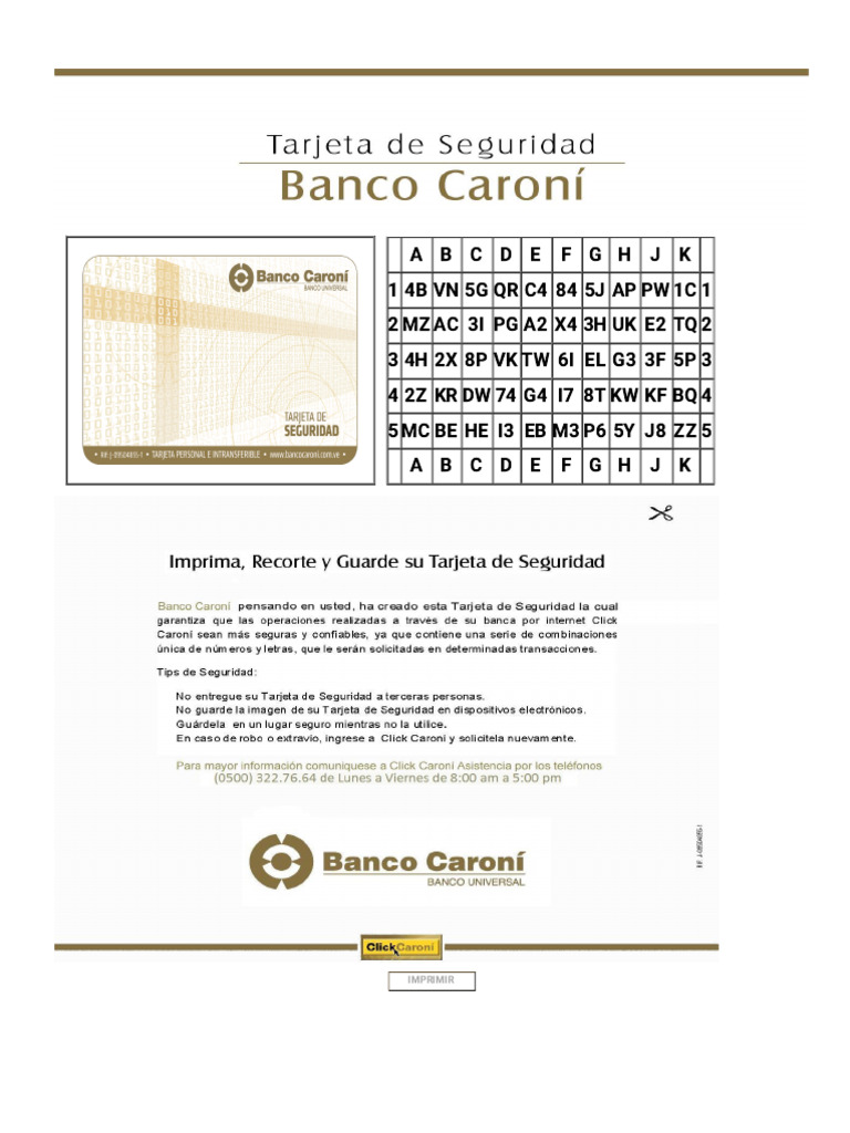 Banco Caroní, Sistema de Banca Por Internet | PDF
